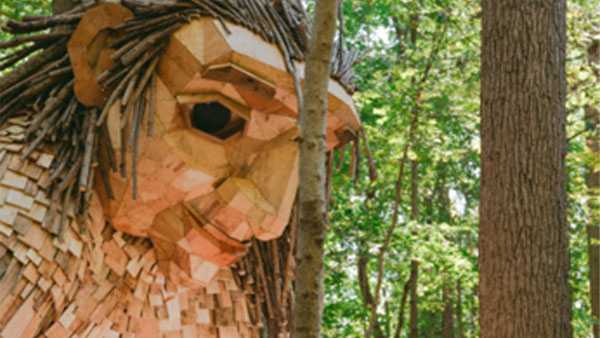 Dayton Aullwood Audubon home to massive troll sculptures