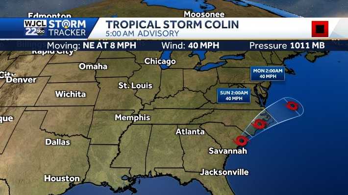Tropical Storm Colin has formed off the South Carolina Coast. Here's ...