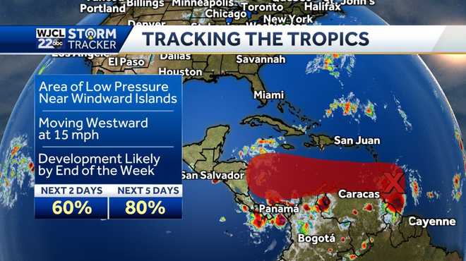 Beautiful October weather today. Tracking tropical development