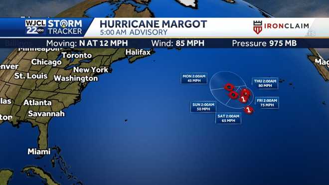 Tracking Lee, Margot, and afternoon showers and thunderstorms