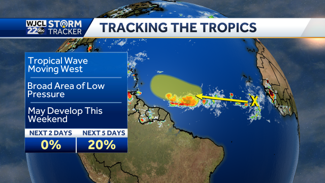 Two Disturbances Being Monitored For Possible Tropical Development In