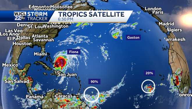 Tracking Fiona and more tropical development in the Atlantic