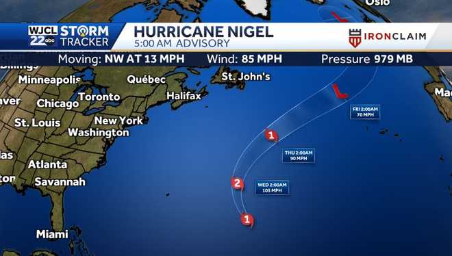 A sunny day and tracking Hurricane Nigel and more development