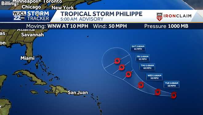 Lots of sun and warm today. Tracking tropical development