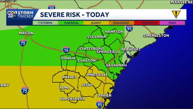 Wet weather for the Savannah area today