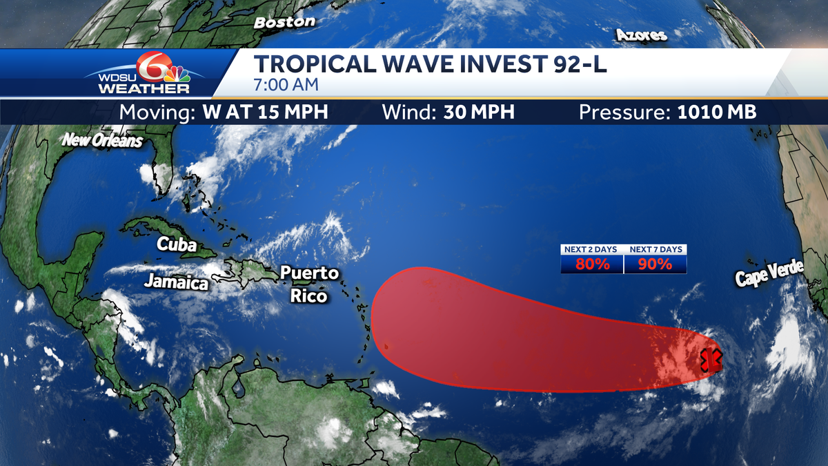 High chance of tropical development in the Atlantic