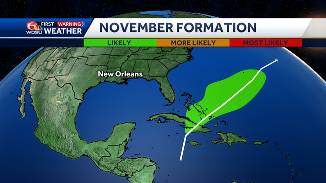 How rare are hurricanes in the Gulf of Mexico in November