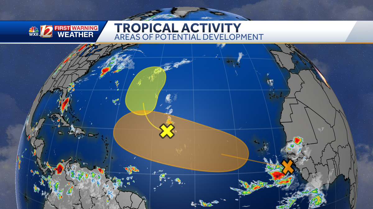 Two areas to watch for potential tropical development next week