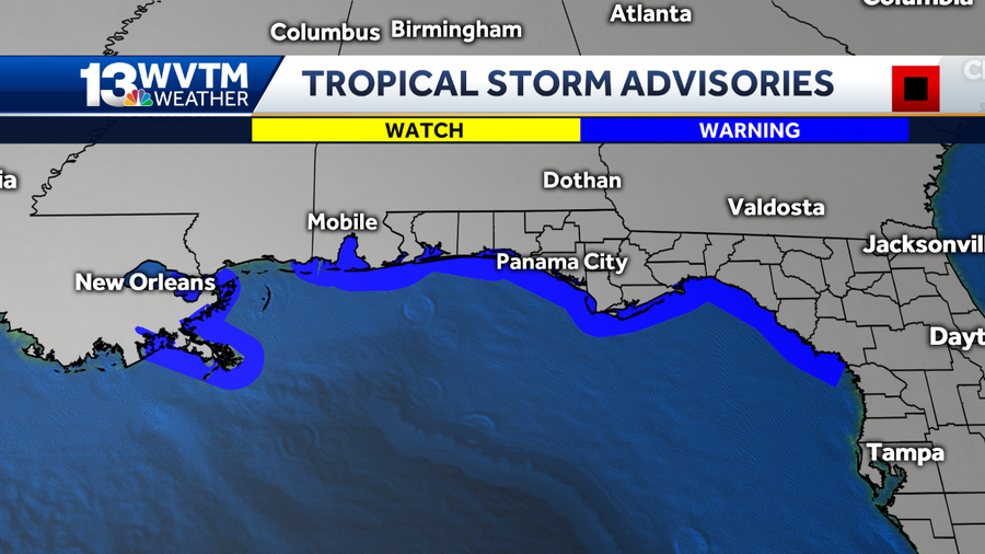 TRACKING THE TROPICS: Tropical Storm Warning for Alabama coast