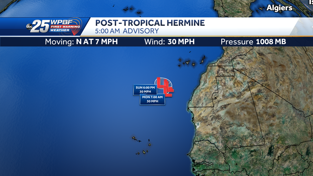 Tropical Storm Hermine path