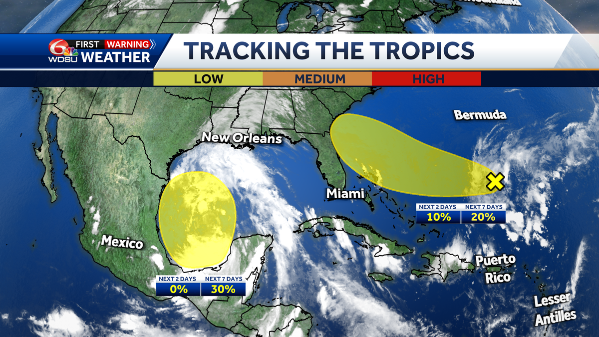 7 day tropical weather outlook Gulf of Mexico Atlantic low chance