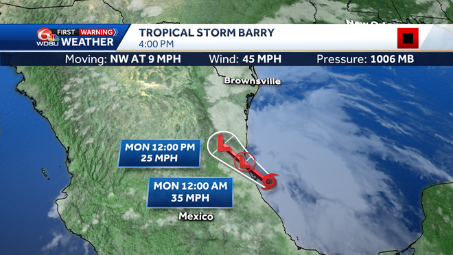 Tropical Storm Barry forms in Gulf