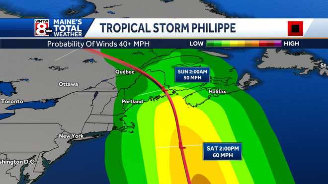 Tropical Storm Philippe forecast: Maps, models for Maine