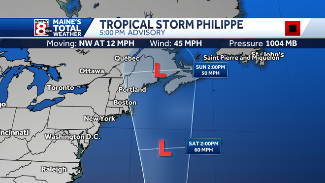 How Tropical Storm Philippe may impact our weekend rainstorm