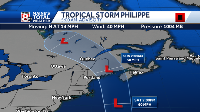 Tropical Storm Philippe forecast: Maps, models for Maine