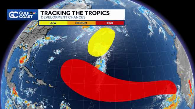 Tracking the Tropics: NHC monitoring two areas in the Atlantic for ...