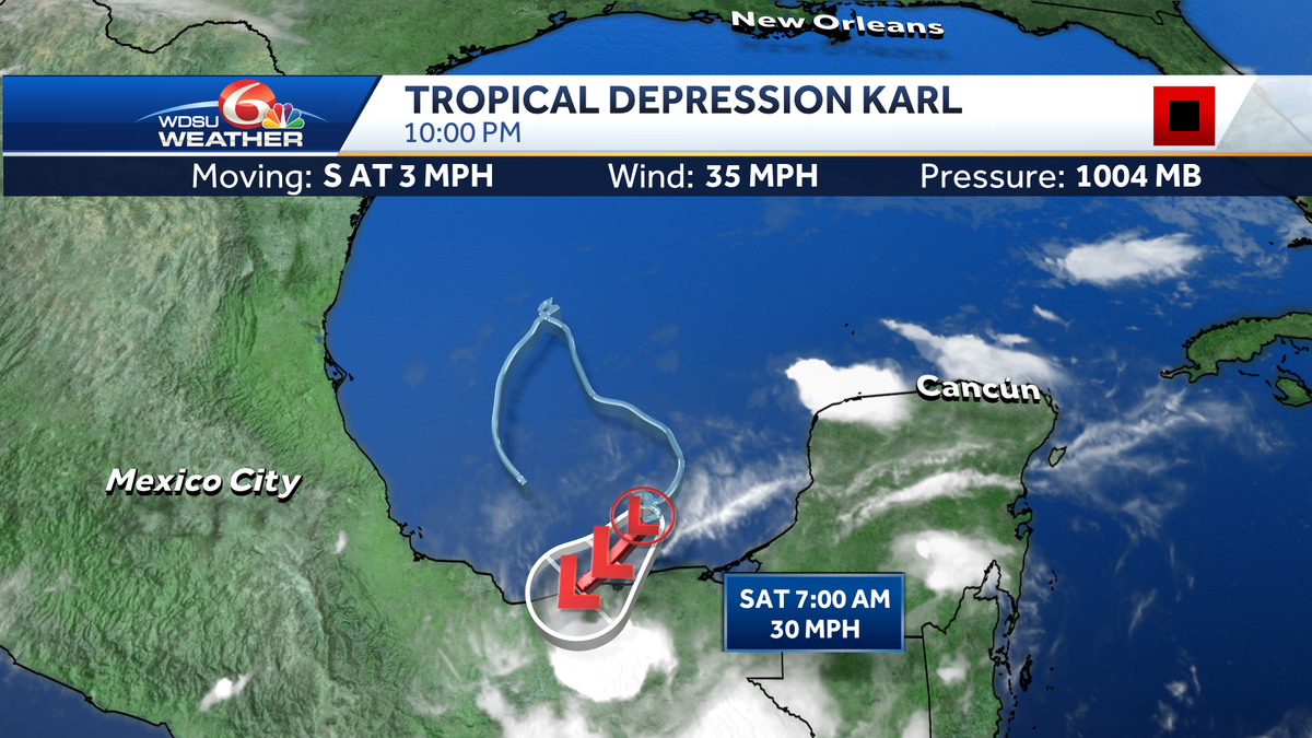 Tropical Depression Karl new disturbance Atlantic