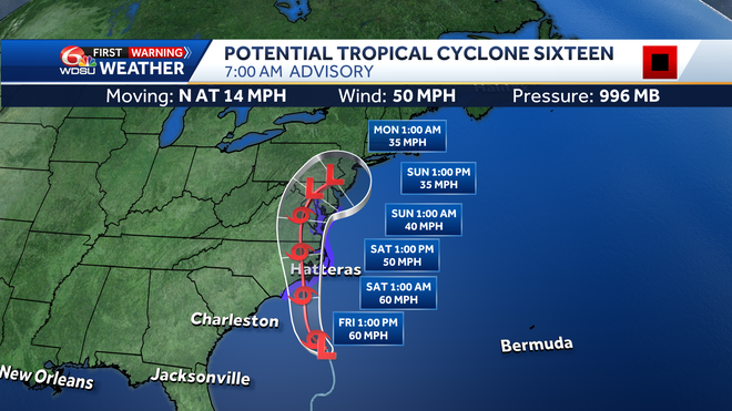 Tracking Potential Tropical Cyclone Sixteen
