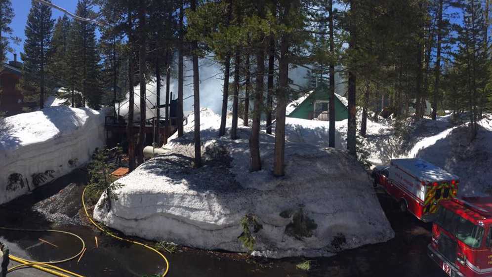 Fire crews investigates gas explosion at Truckee home