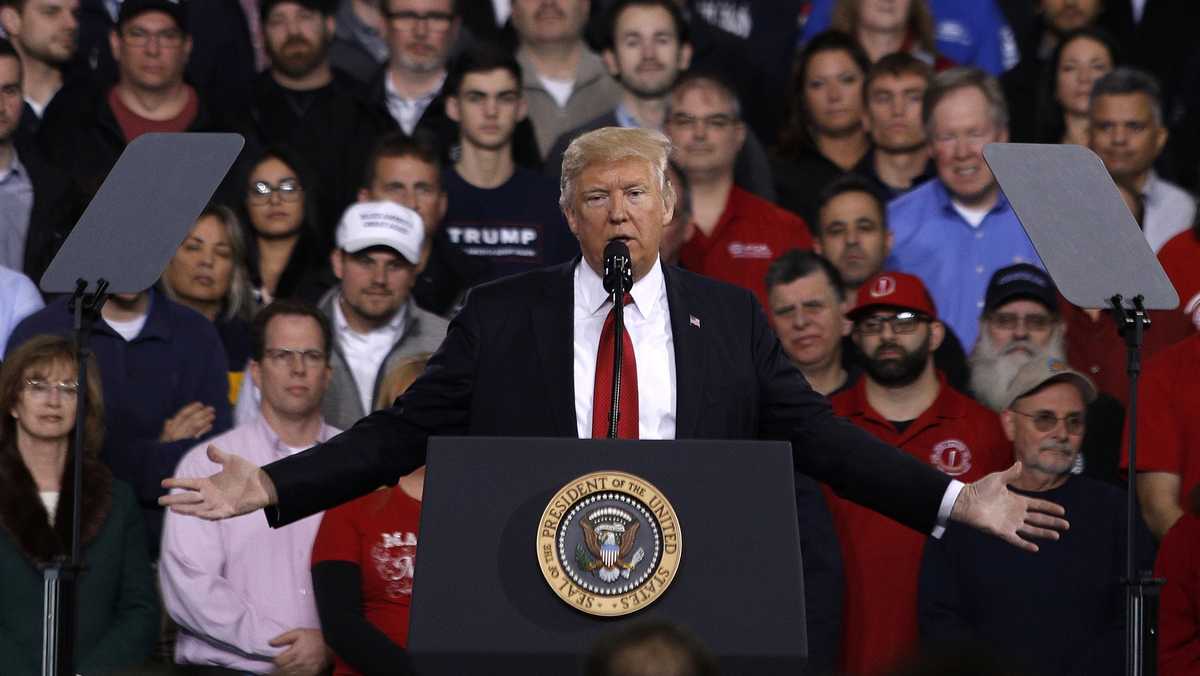 President Trump holds rally in Michigan
