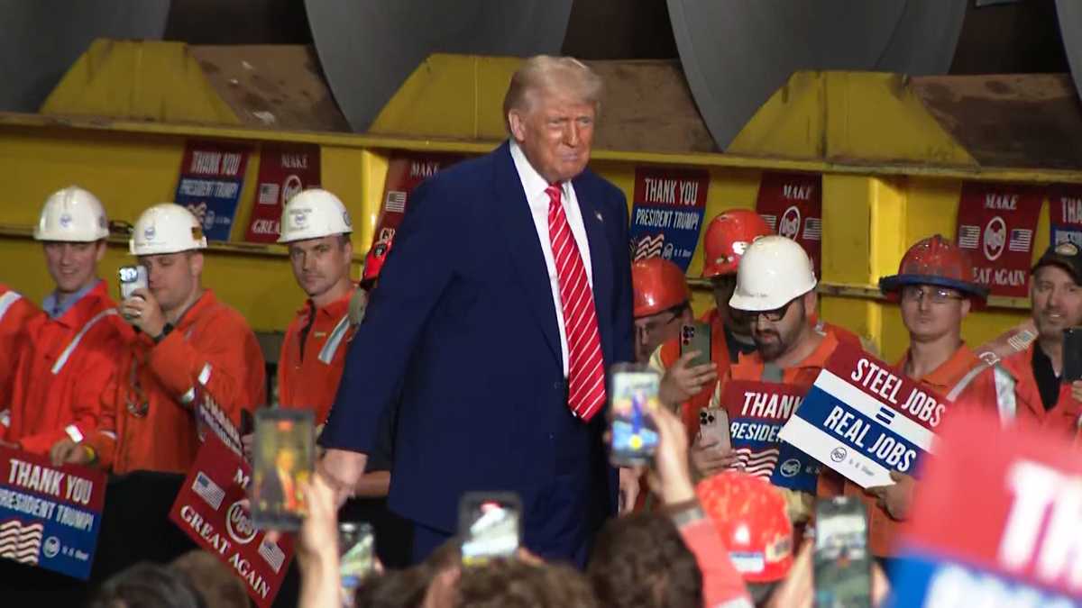 President Trump speaks in Pennsylvania: Steel workers, USW react