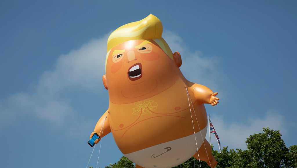 Baby Donald Trump blimp flies over London amid protest