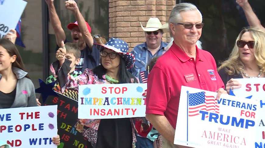 VIDEO: Oklahomans gather for anti-impeachment rally in support of Pres ...
