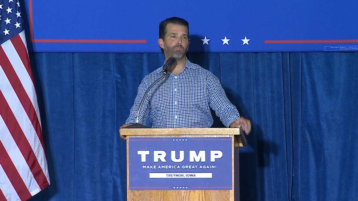 Donald Trump Jr. makes campaign stop in Treynor