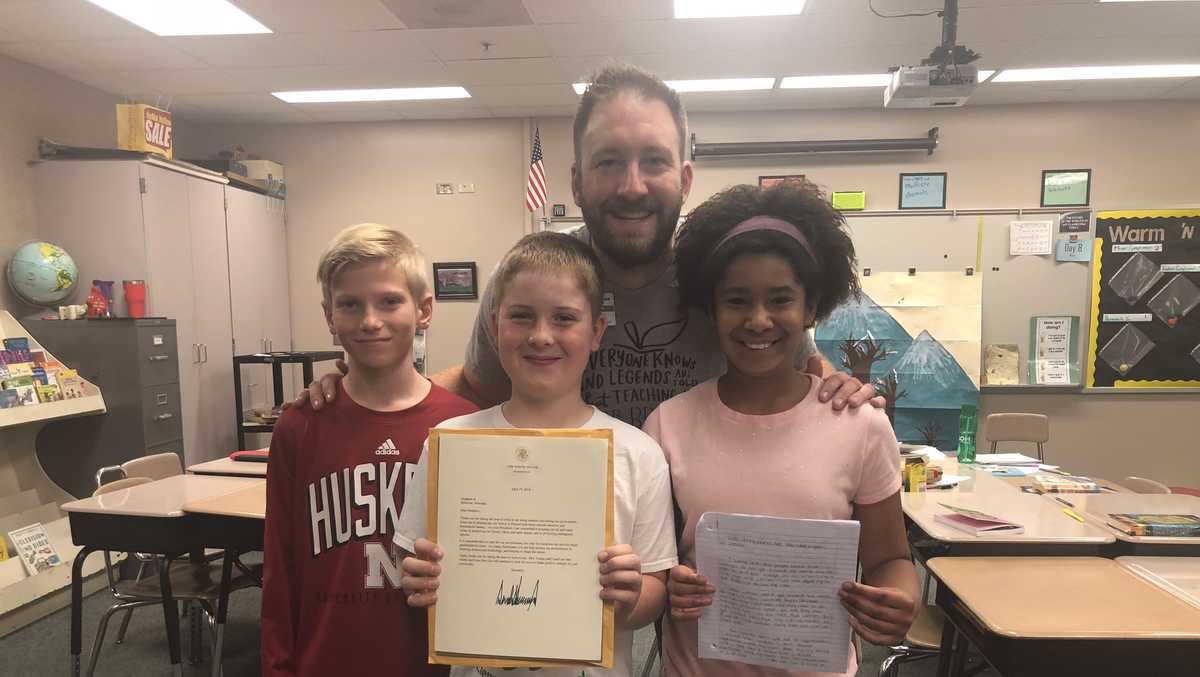 Students send letter to President Trump, he writes back