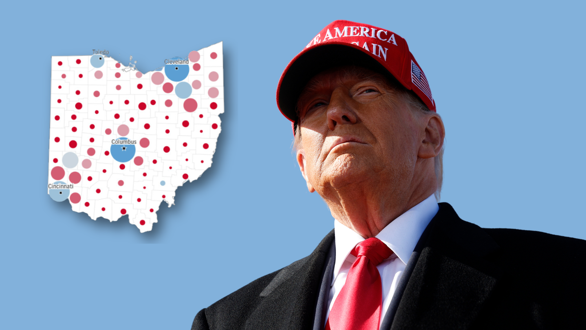 Trump carries Ohio for third time: Maps show how win compares to ...