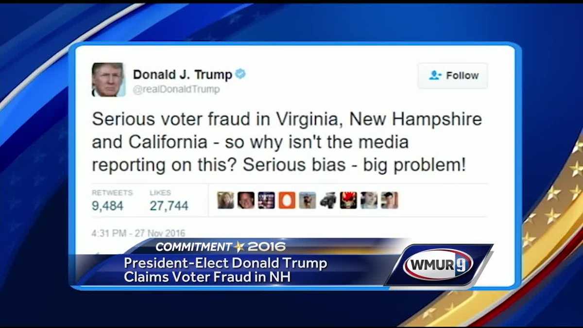 Trump tweets allegations of voter fraud in NH, other states
