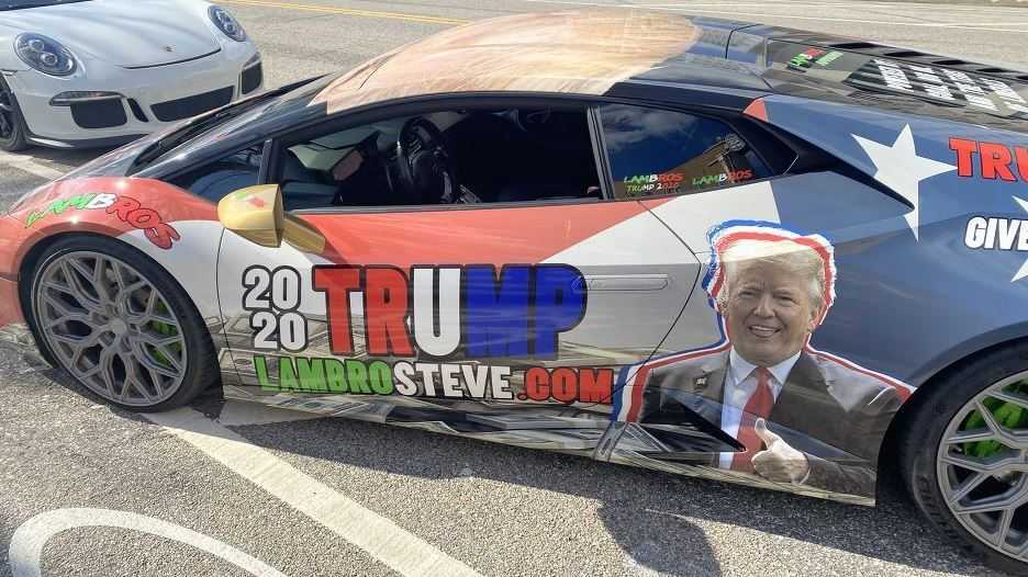 Oklahoma man wraps $240,000 Lamborghini to show support for President Trump