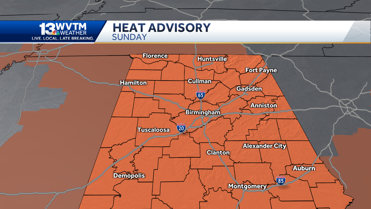 Oppressive heat is in Alabama’s forecast this week.