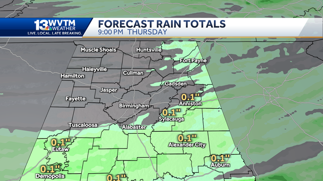 Alabama's weather forecast: Cool mornings and warm afternoons