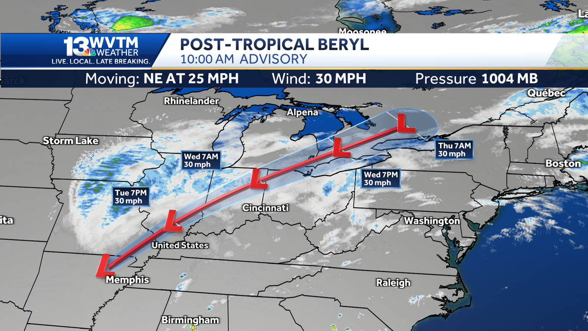 Hurricane Beryl's latest maps, models, paths