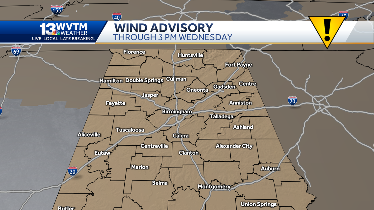 Alabama's weather forecast: Strong winds, tornado threat Tuesday
