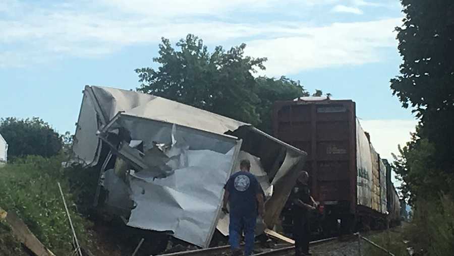 Tractor Trailer And Train Collide In Lancaster County