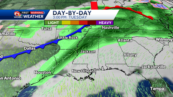 New Orleans Easter forecast weather high low temp rain chances