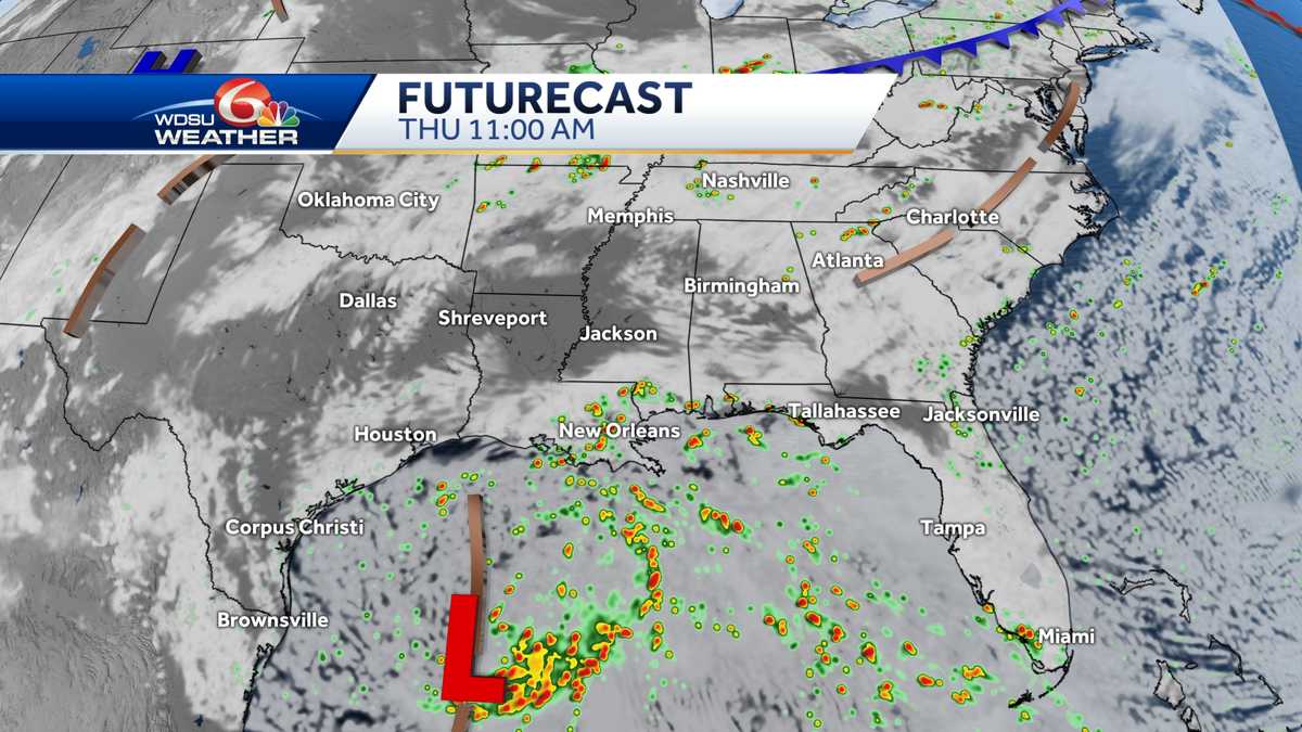 Gulf disturbance will enhance rain, tides later this week