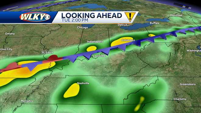 Louisville weather planner: Sticky humidity, continued scattered storm ...