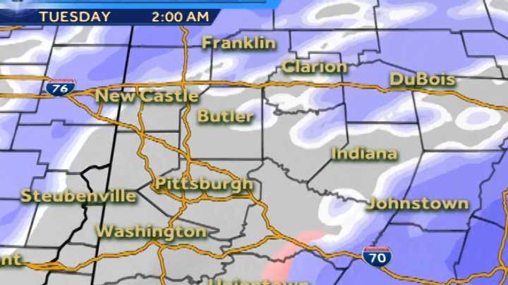 Hour-by-hour snow forecast