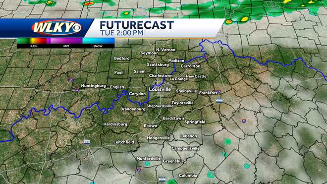 Temperatures in Louisville area warming through the week, rain chances