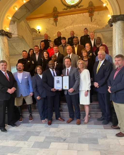 Retired MLEOTA director honored by state senate