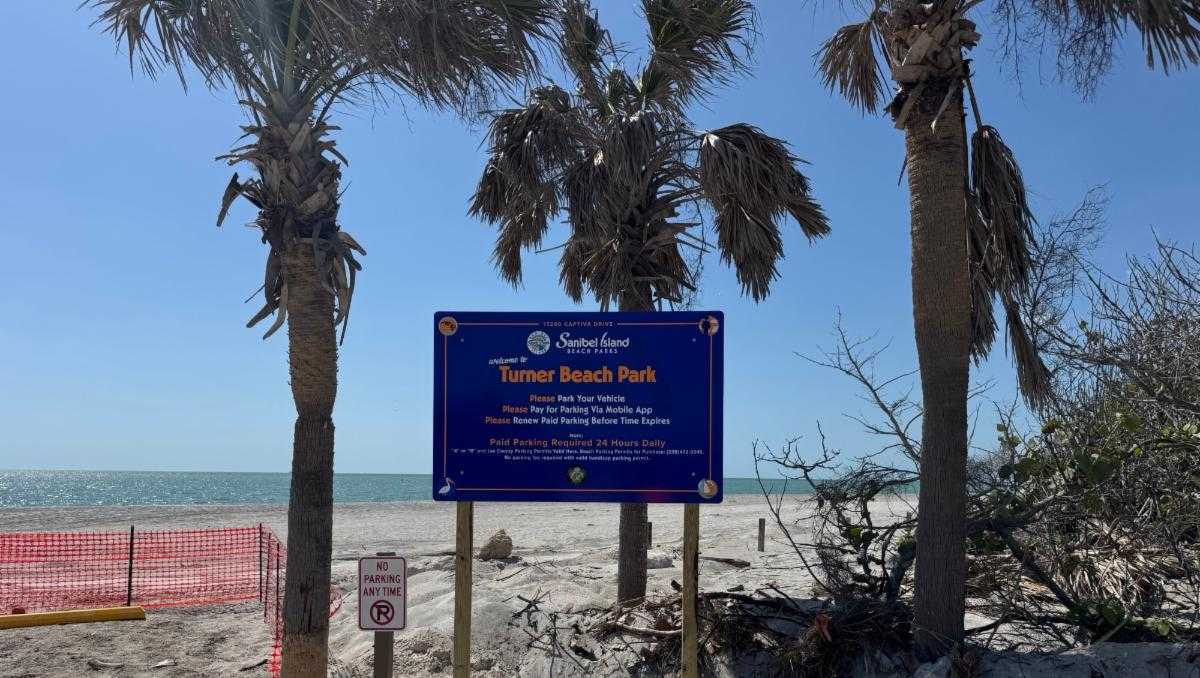 Parking lot at Sanibel’s popular Turner Beach reopens after hurricane damage