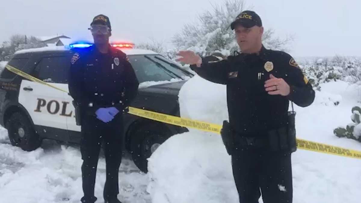 Video: Arizona gets dumped with snow, police post hilarious explainer ...