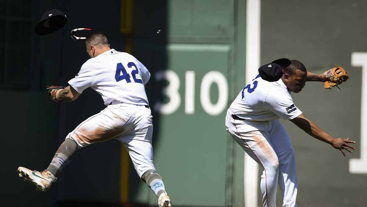 'Gronk Spike' biggest highlight of Red Sox trouncing on Patriots Day