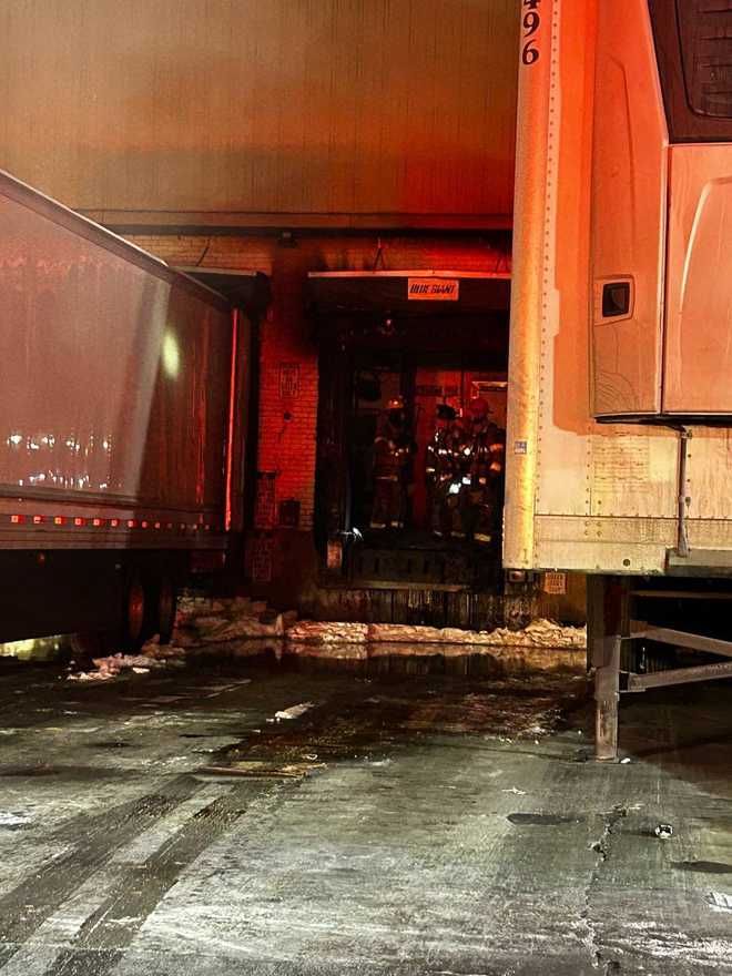 Trailer fire at the Tyson plant in Earl Township