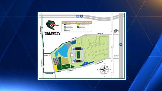 UAB releases maps for parking at Legion Field Saturday