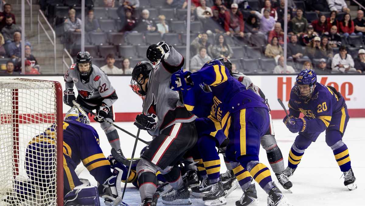 Omaha hockey has split weekend against Minnesota State