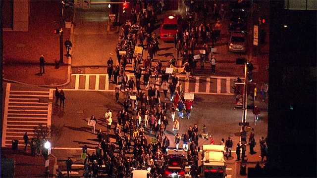 Hundreds in Baltimore protest Trump presidency